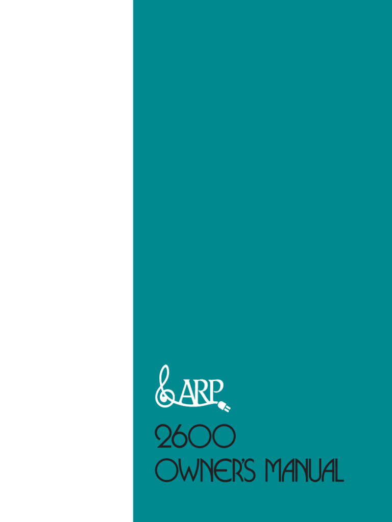 ARP2600 Original OM | PDF
