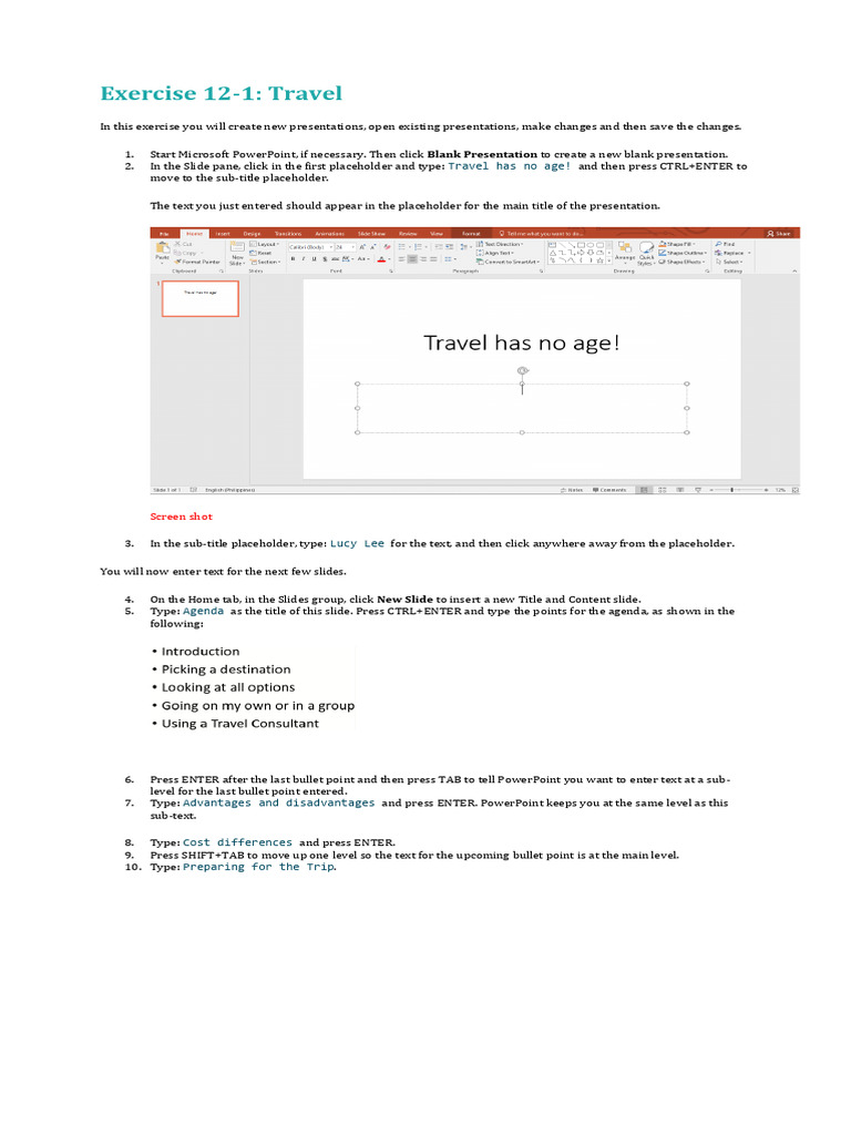 Laboratoryexercise 12 | PDF | Microsoft Power Point | Icon (Computing)