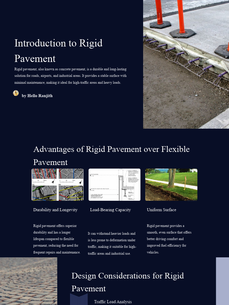 Introduction To Rigid Pavement | PDF | Road Surface | Concrete