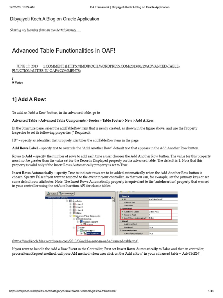OA Framework - Dibyajyoti Koch - A Blog On Oracle Application | PDF | Computing | Systems ...
