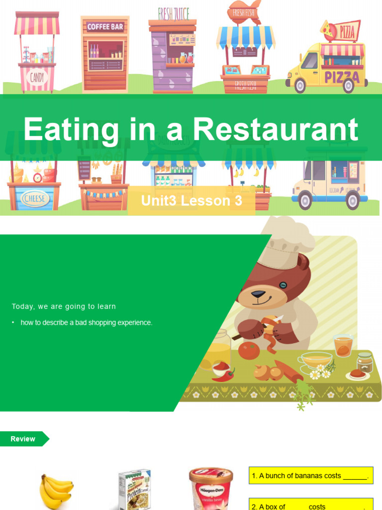 SBS 2-Unit 3 Lesson3 | PDF | Cooking, Food & Wine | Self-Improvement