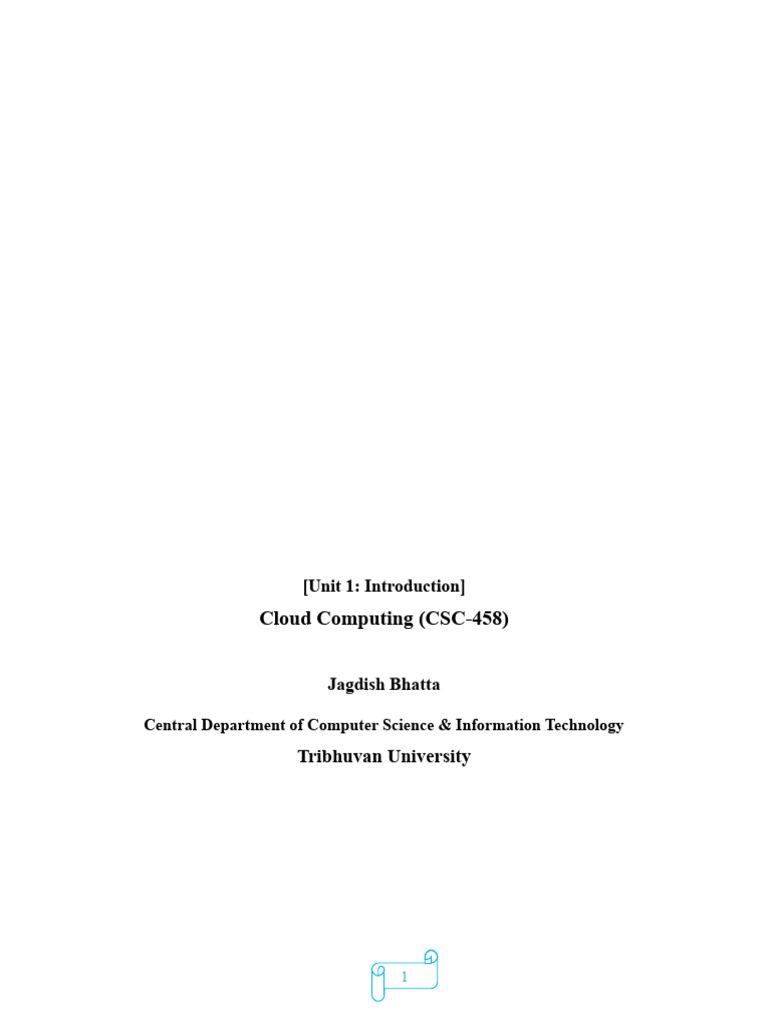 Unit 1 | Download Free PDF | Cloud Computing | Distributed Computing