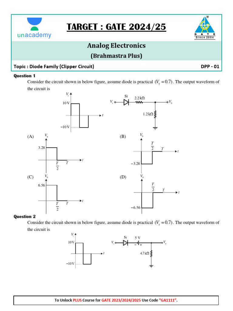 Analog Electronics DPP-01 | PDF | Amplifier | Electronic Circuits