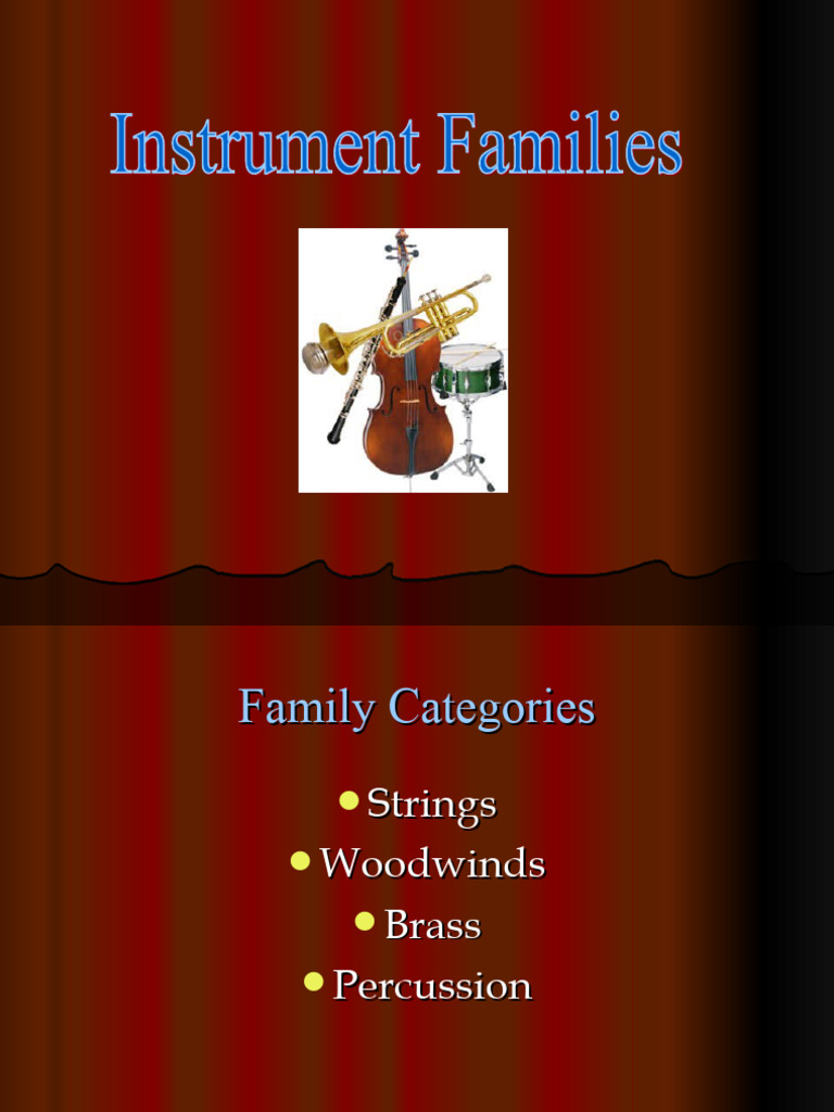 Overview of Instrument Families | PDF | String Instruments | Woodwind ...