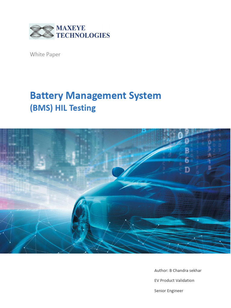 MaxEye BMS HIL Test System White Paper V1 2 | PDF | Rechargeable ... MaxEye BMS HIL Test System White Paper V1 2 | PDF | Rechargeable ...