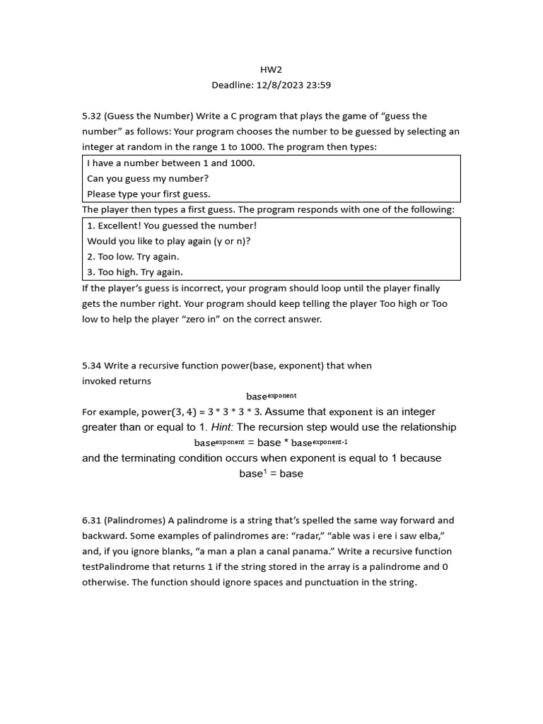 C Programming: Guessing Game & Recursion | PDF | Teaching Methods ...