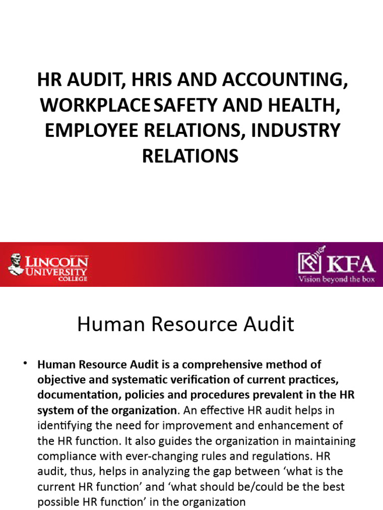 HR Audit, System and Accounting | PDF | Audit | Industrial Relations