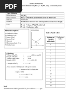 Analysis of Sodium Hypochlorite | PDF | Titration | Chemistry
