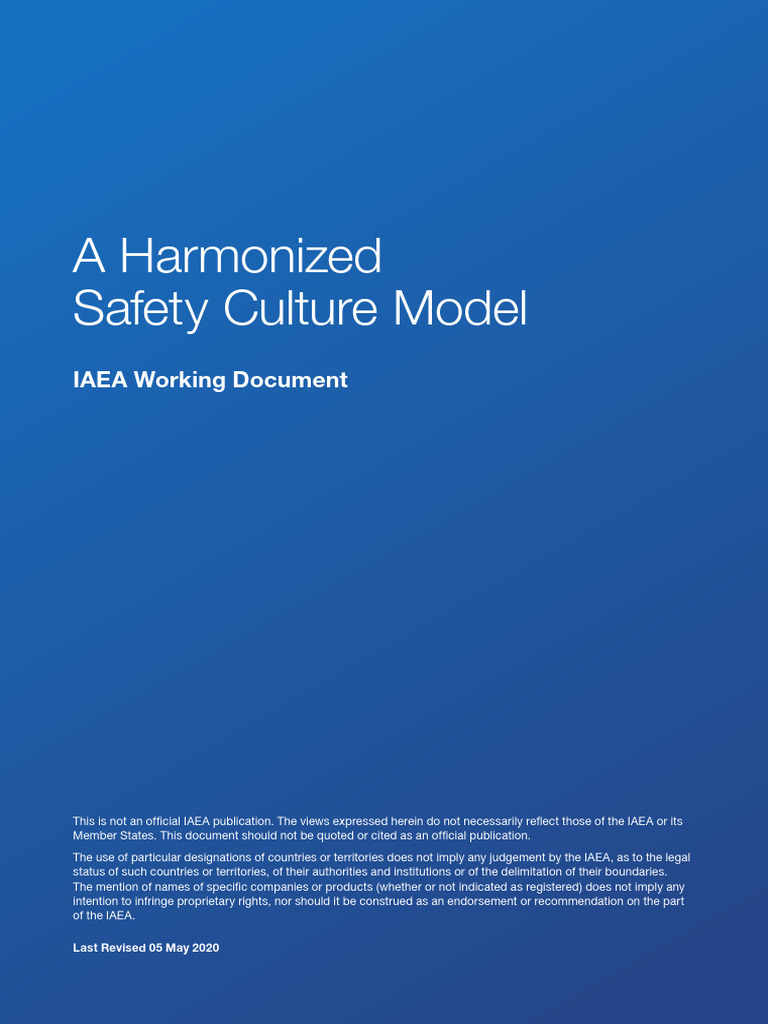 ML20219A759 IAEA Safety Culture Model | Download Free PDF | Risk | Leadership