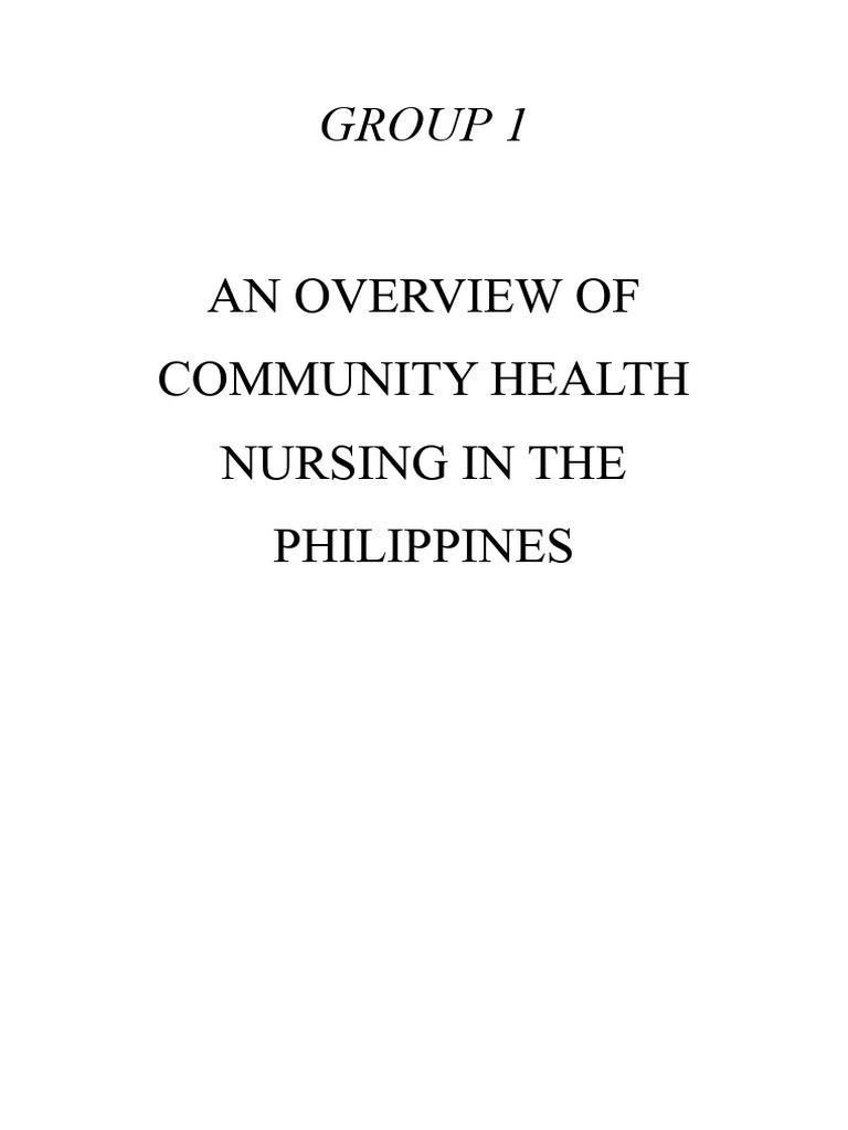 OVERVIEW of CHN Report Sir JOSE | PDF | Nursing | Public Health