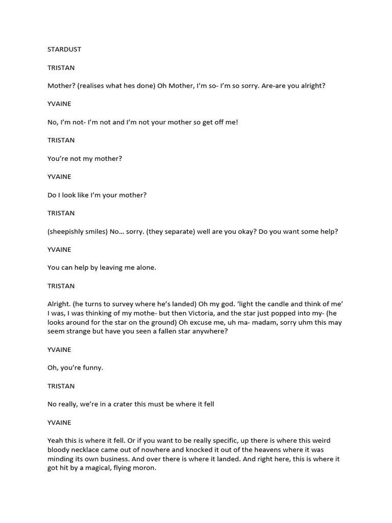 STARDUST - Scene Transcription | PDF