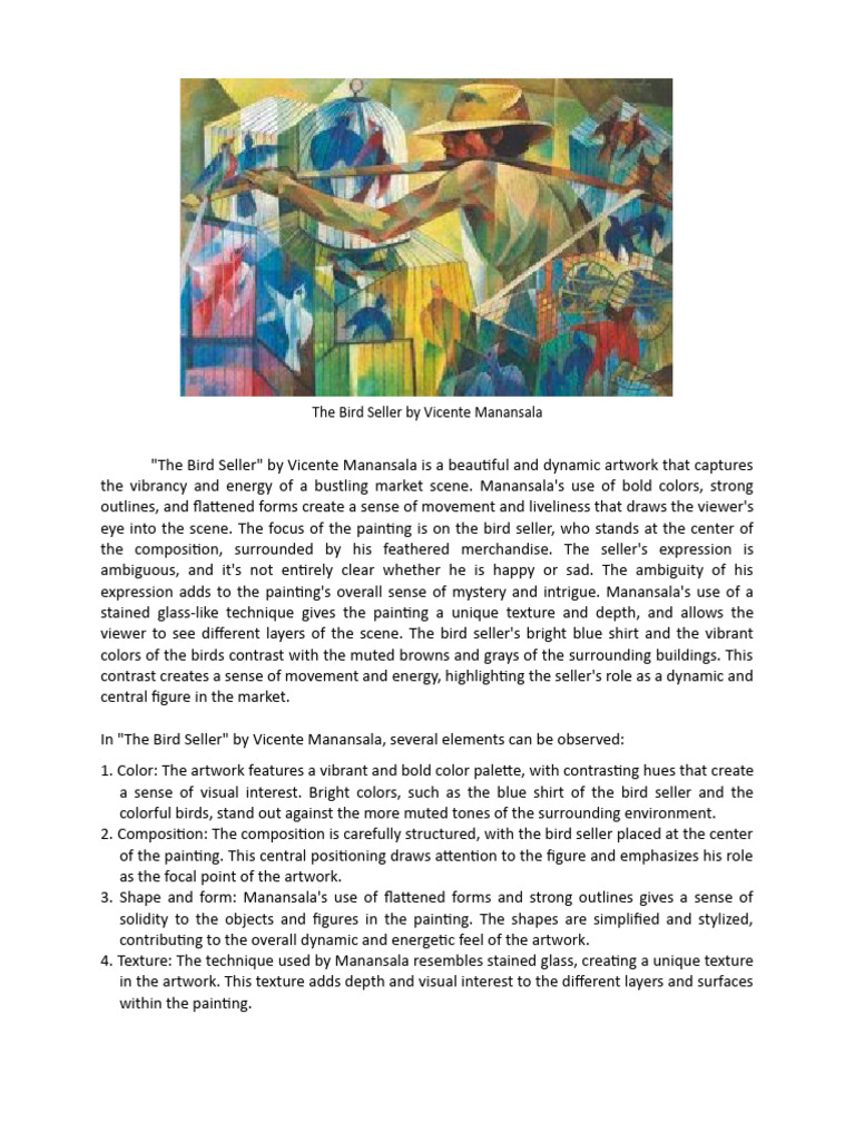 Assignment 2 - Art Appreciation | PDF | Paintings | Composition (Visual Arts)