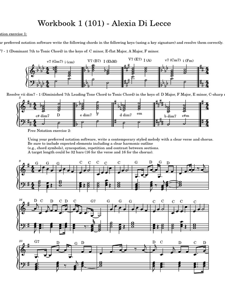 Music Composition Workbook 101 | PDF | Song Structure | Musicology