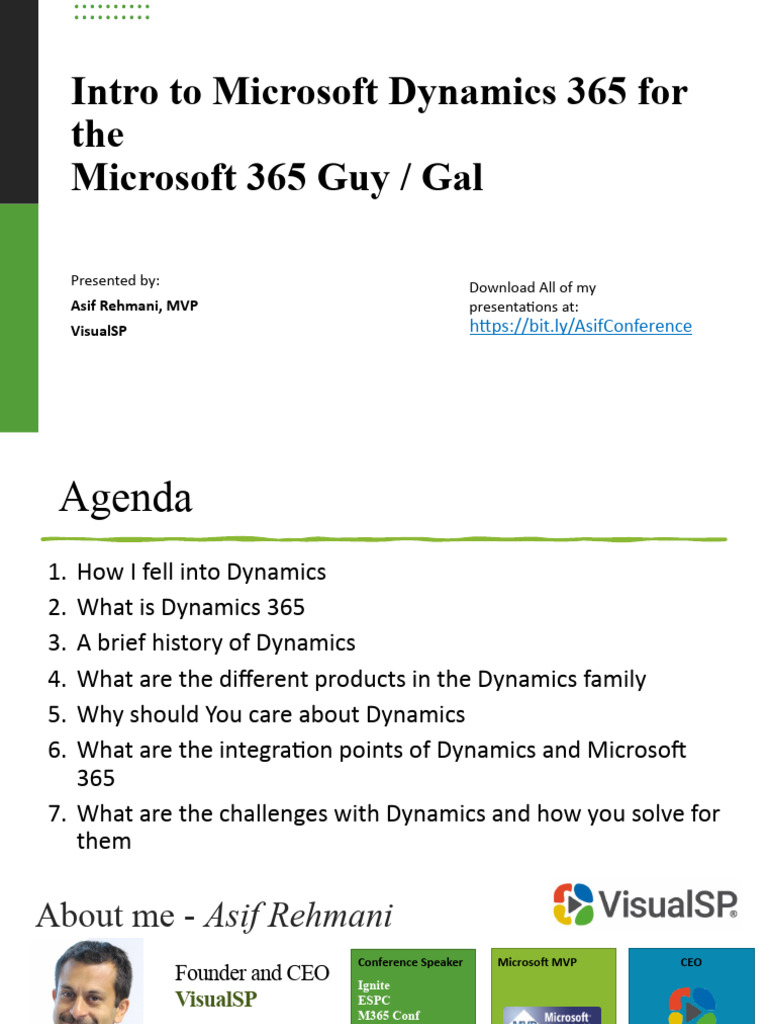 Intro To Dynamics 365 | PDF | Computing | Software