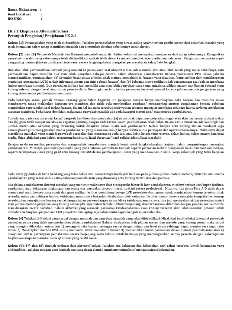 Solusi Masalah Pembelajaran Efektif | PDF | Karier & Perkembangan