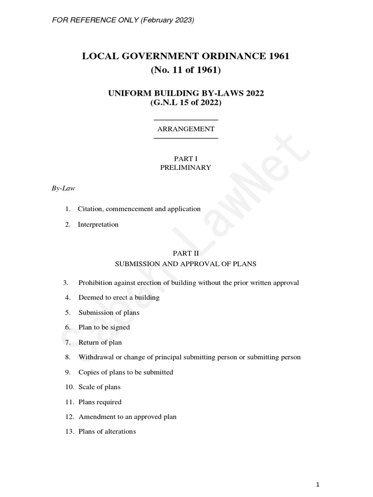 Uniform Building By-Laws 2022 | PDF | Wall | Stairs