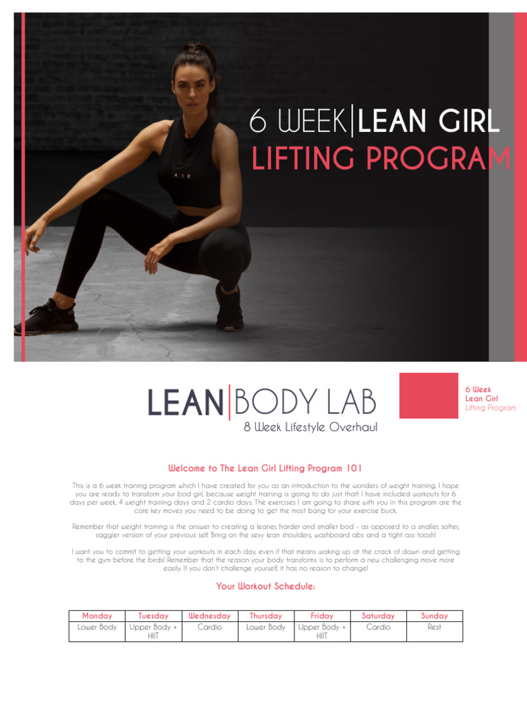 1570113269061lean Body Lab-6 Week Lean Girl Lifting Program-V3 | PDF ...