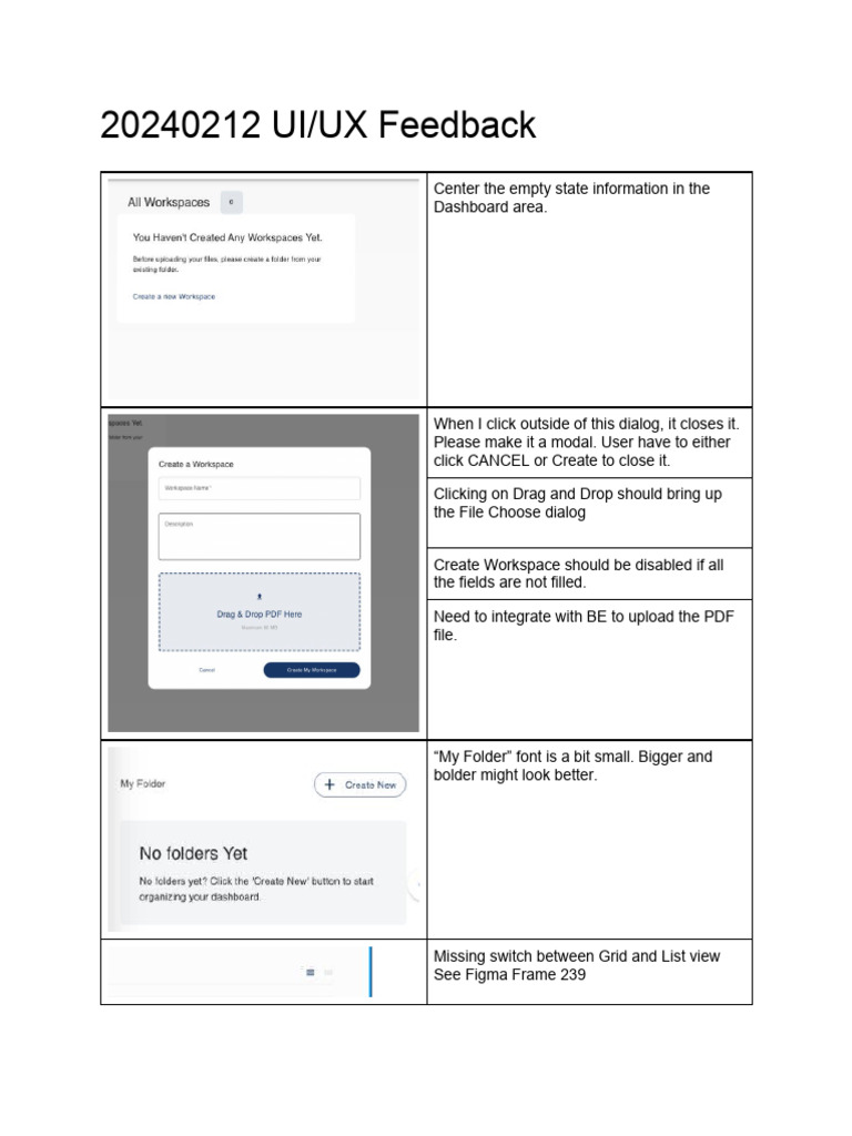 UI - UX Feedback | PDF