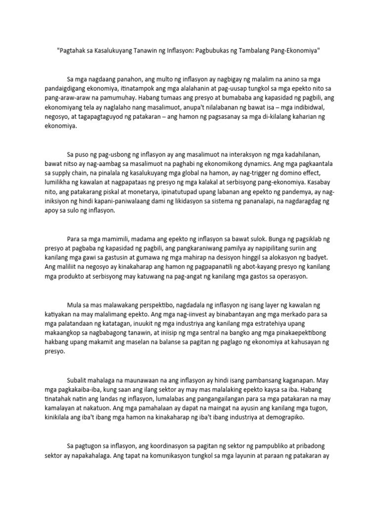 Inflasyon | PDF