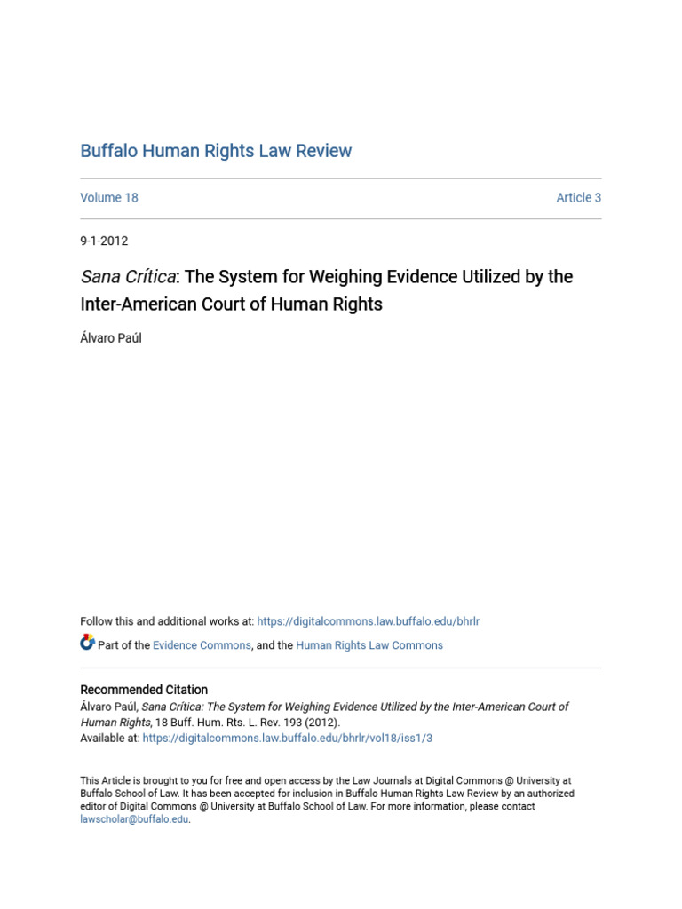 EmSana Crítica - em - The System For Weighing Evidence Utilized | PDF ...
