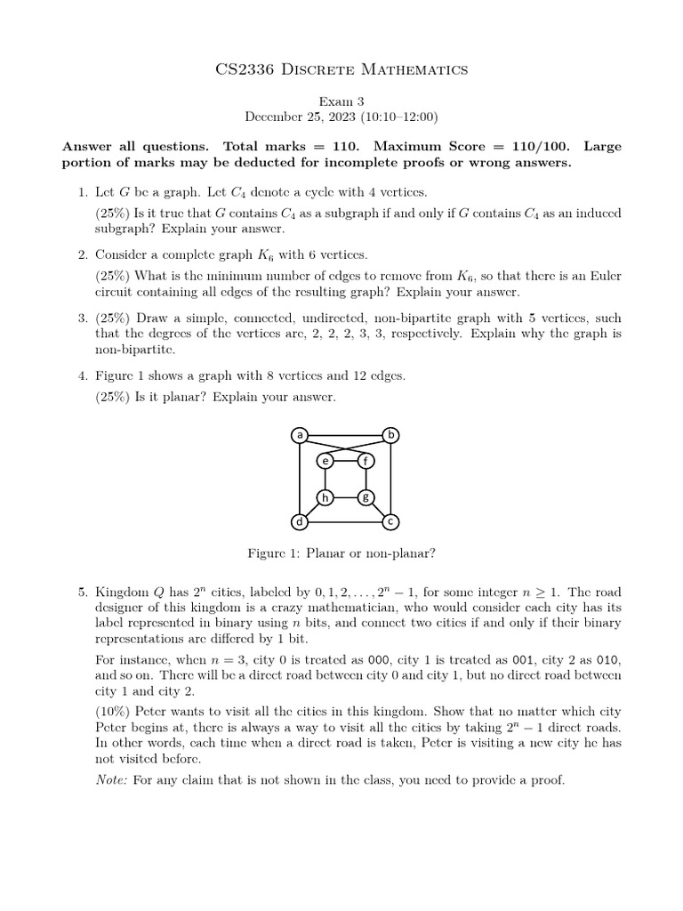 Morning Exam3 2023 | PDF