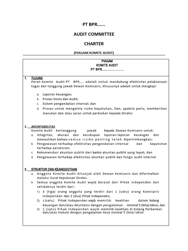 Audit Committee Charter | PDF