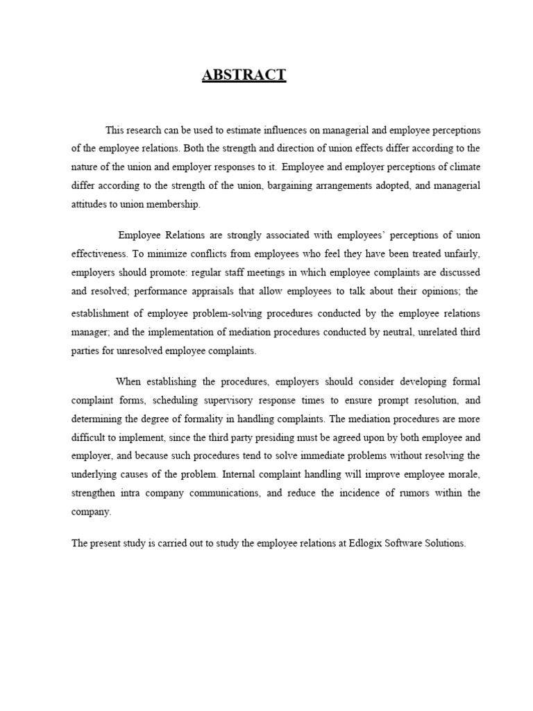 Employee Relations at Edlogix Software | PDF | Employment | Sampling ...