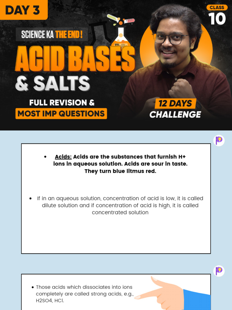 Acids, Bases & Salts Marathon | PDF | Acid | Hydroxide