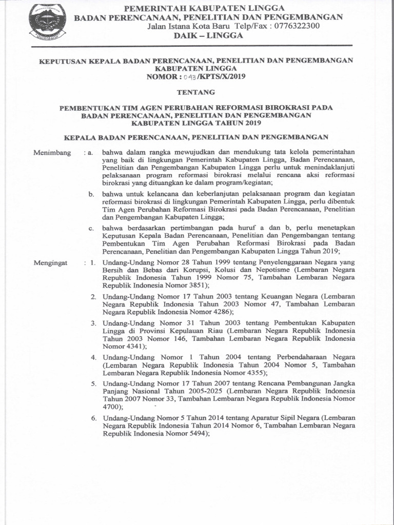 Sk Agen Perubahan Pdf