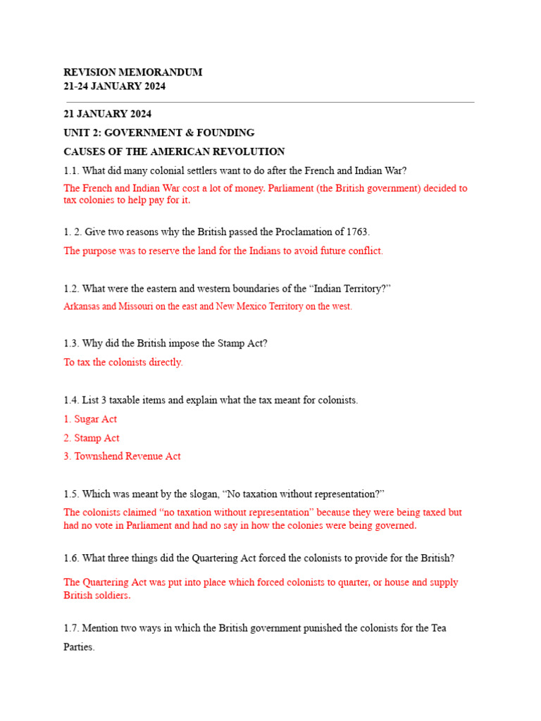 Causes of American Revolution | PDF | Trail Of Tears | Confederate ...