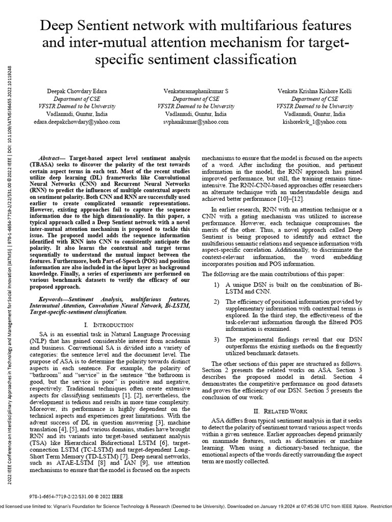 Deep Sentient Network With Multifarious Features and Inter-Mutual Attention Mechanism For Target ...
