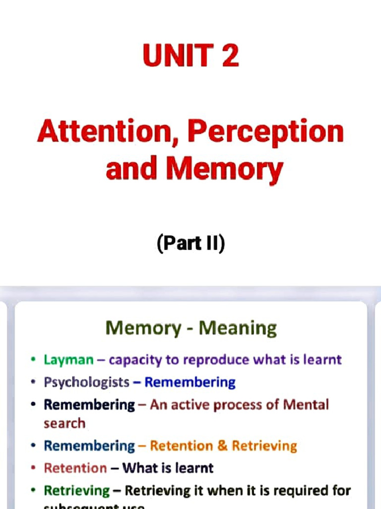 Unit 2 (Part 2) Memory | PDF