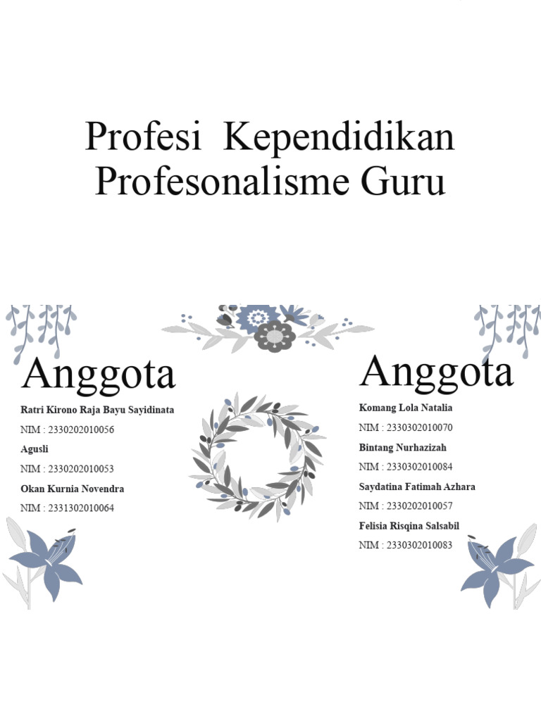 Profesi Kependidikan Kel 1 | PDF