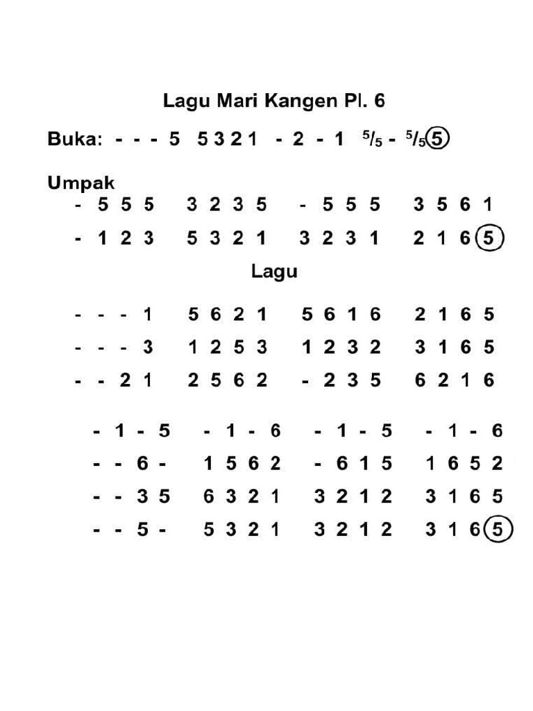 Lancaran Mari Kangen | PDF