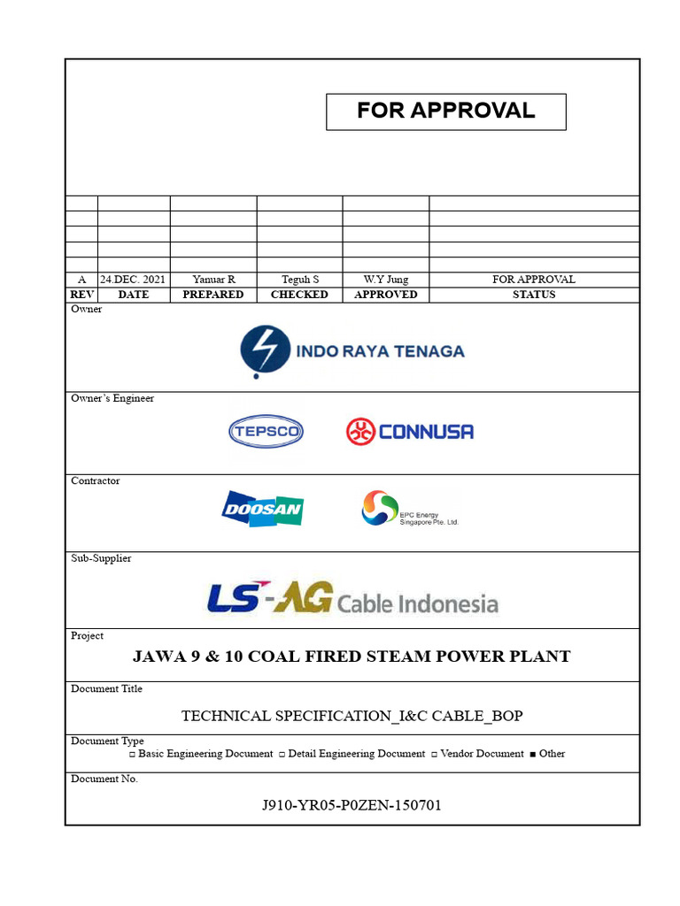 Cover For Spec - v1 | PDF | Technology & Engineering