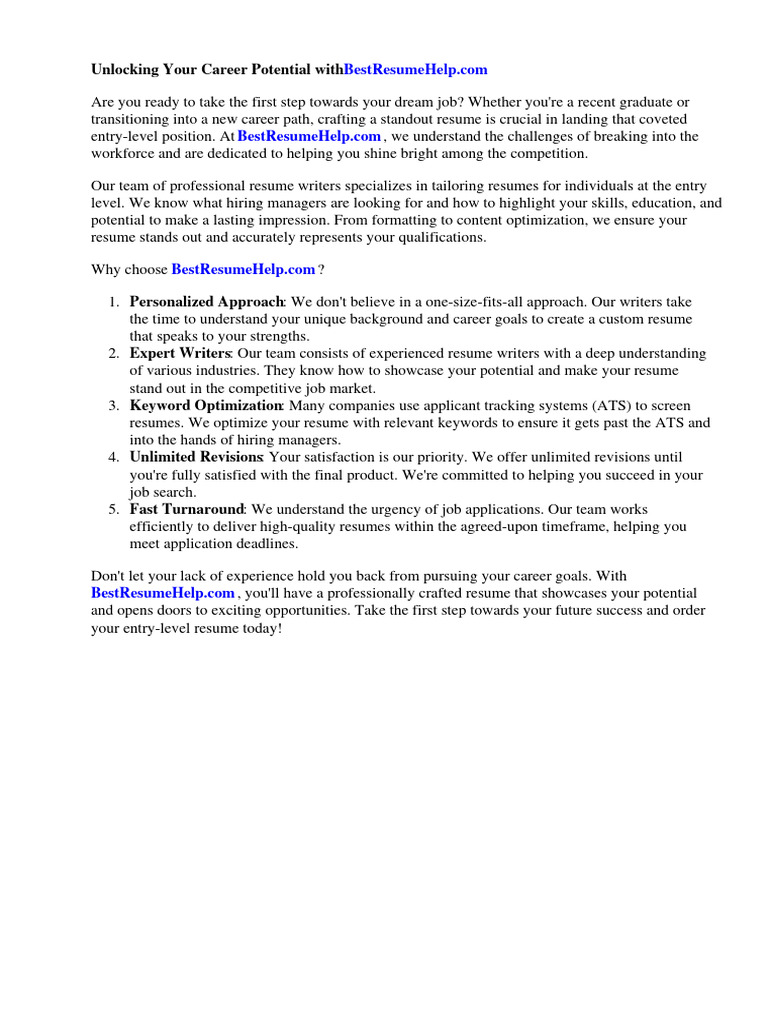 Entry Level Recruiter Resume Objective | PDF | Recruitment | Résumé