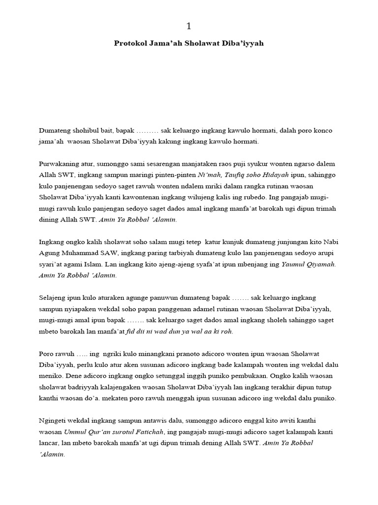 Protokol Diba' | PDF