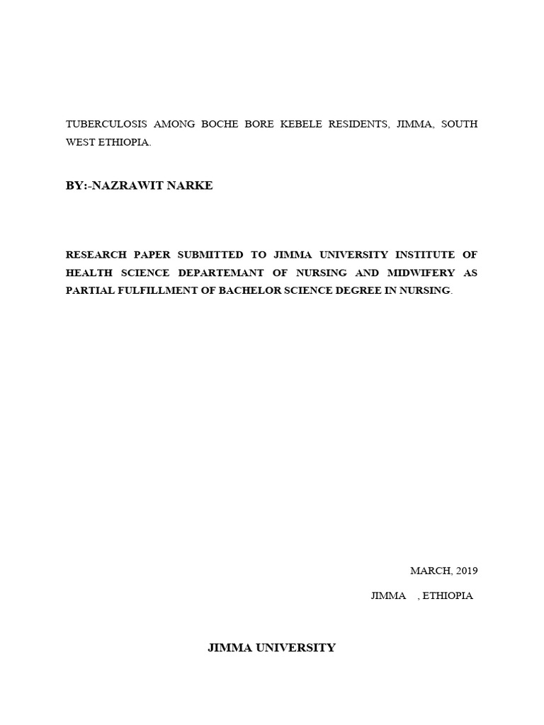 Nazri Best Edited Research | PDF | Tuberculosis | Preventive Healthcare