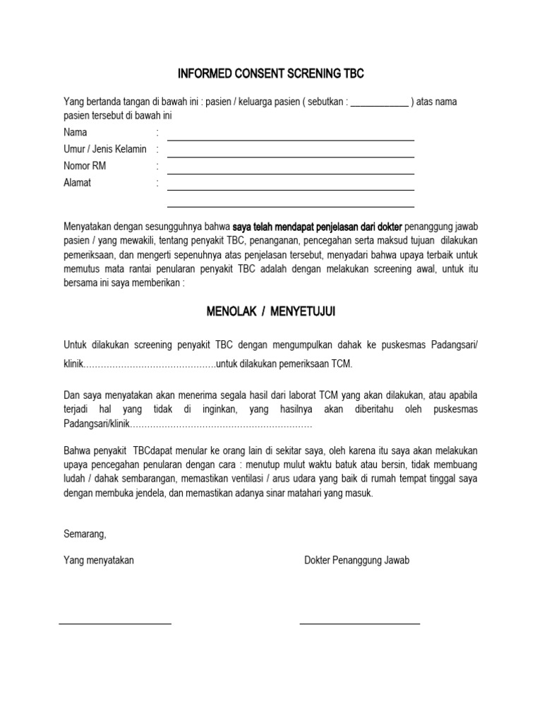 Informed Consent Screning TBC | PDF