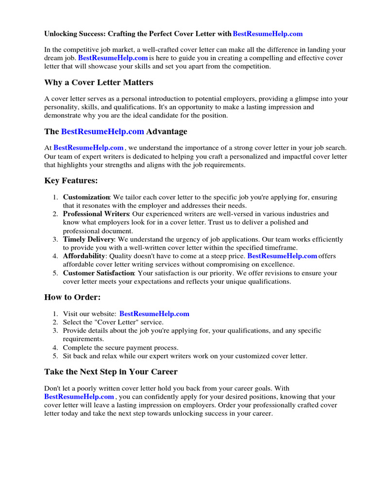 Sample Cover Letter For Unadvertised Job Application | PDF | Résumé