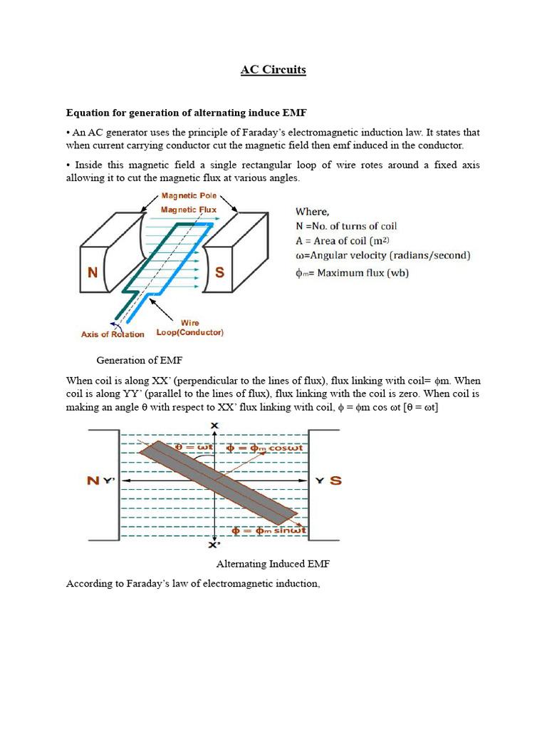 AC Circuits | PDF | Electromagnetic Induction | Electrical Impedance