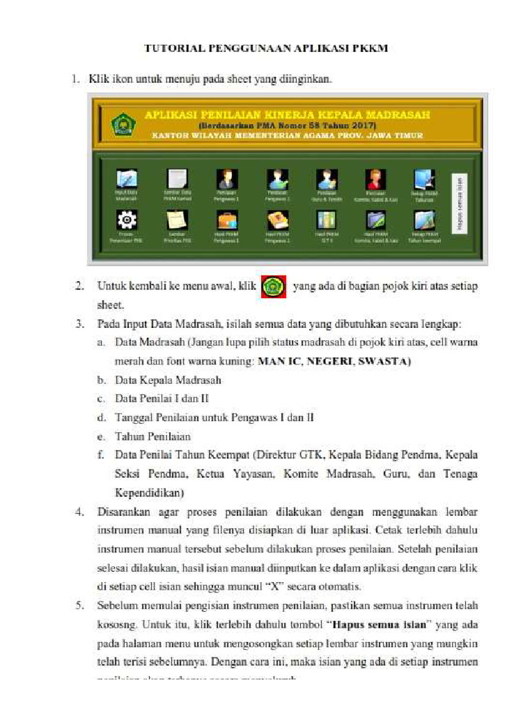 TuTorial Penggunaan Aplikasi | PDF
