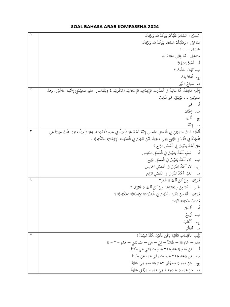 B.arab Kompasena 2024 | PDF
