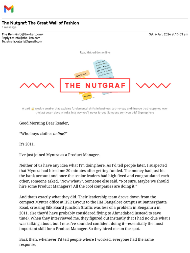 The Nutgraf - The Great Wall of Fashion | PDF | E Commerce | Luxury Goods