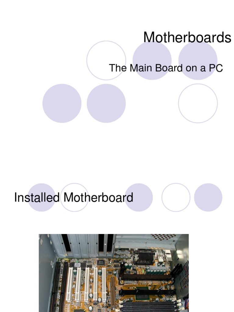Motherboards: The Main Board On A PC | PDF | Central Processing Unit | Personal Computers