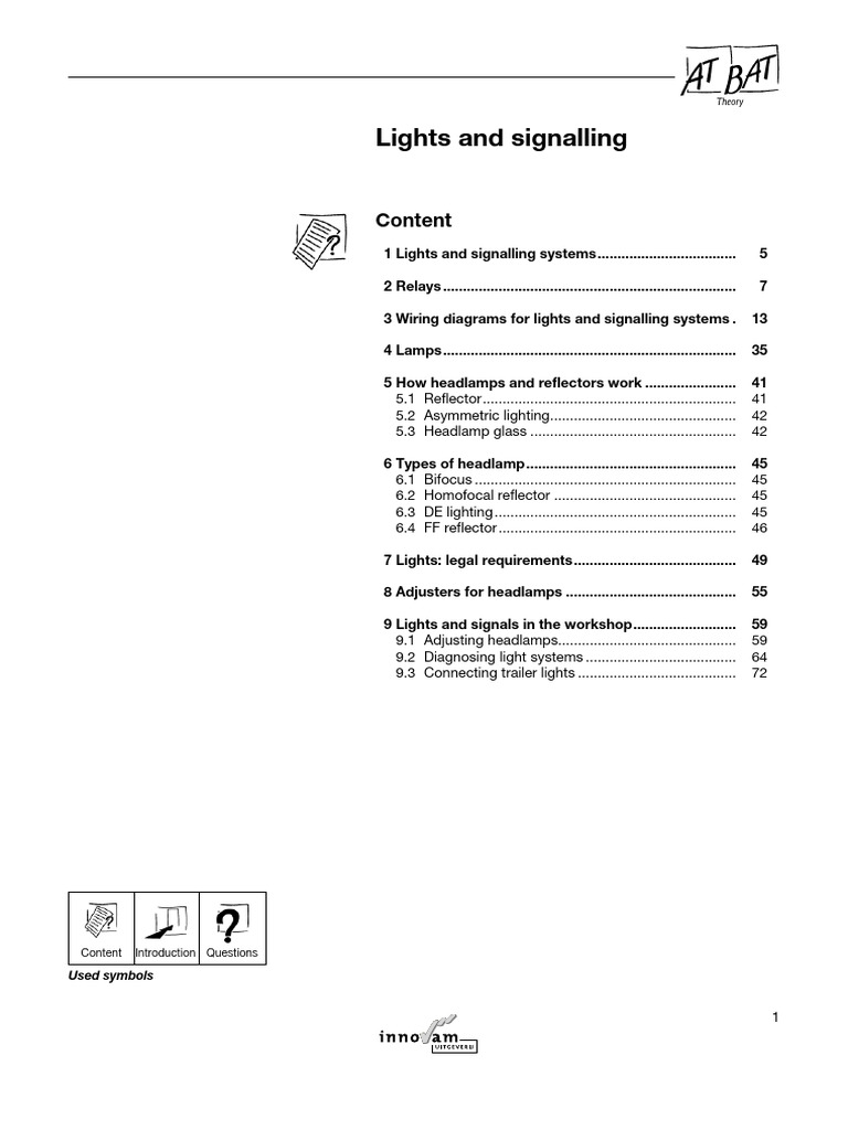 1 - 03 - Lights and Signalling | PDF