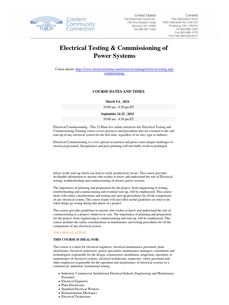 Electrical Testing And Commissioning Pdf Pdf Transformer Electrician