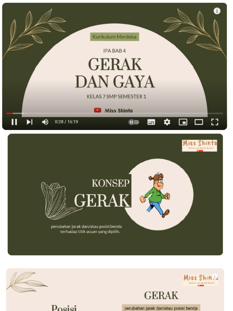 Kelas 7 Gerak Dan Gaya 1 | PDF
