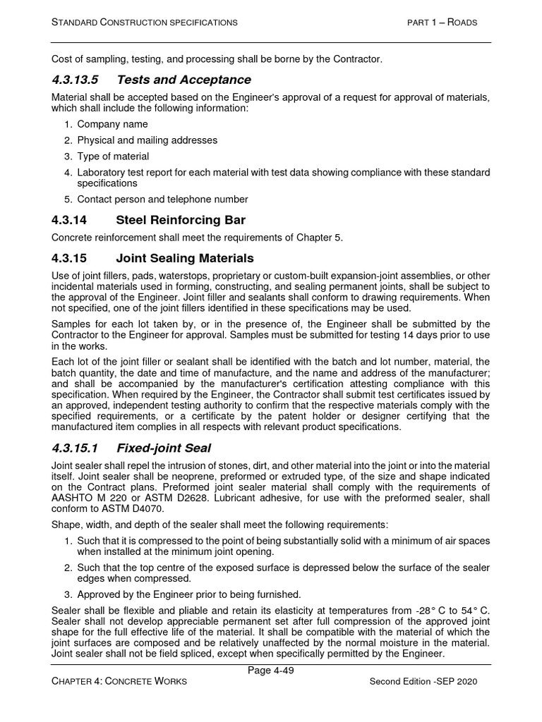 Filler Road | PDF | Specification (Technical Standard) | Physical Sciences