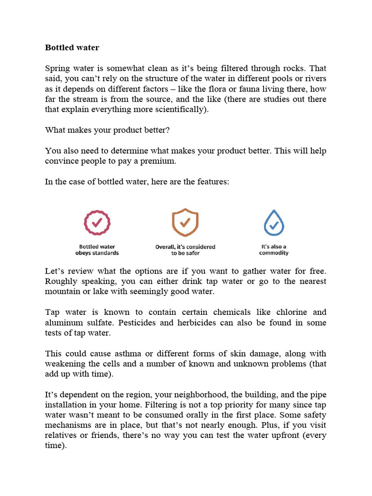 Bottled water | PDF | Bottled Water | Water